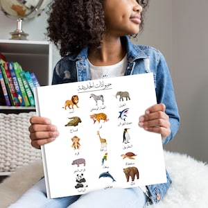 Arabic Animal Names Printable Kids Posters ملصقات للأطفال قابلة للطباعة ...