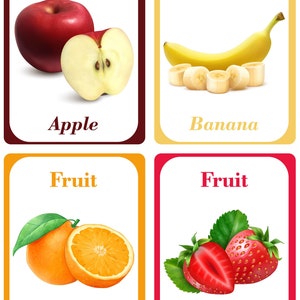 Printable Fruit Flash Cards | Educational Fruit Cards for Kids ...