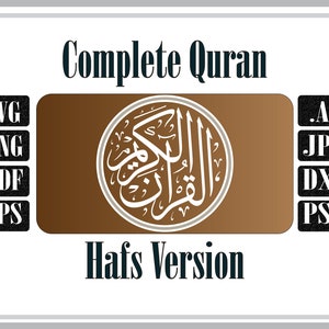 Complete Quran Arabic Text Pdf All Surah Editable Arabic AI CDR SVG Png ...
