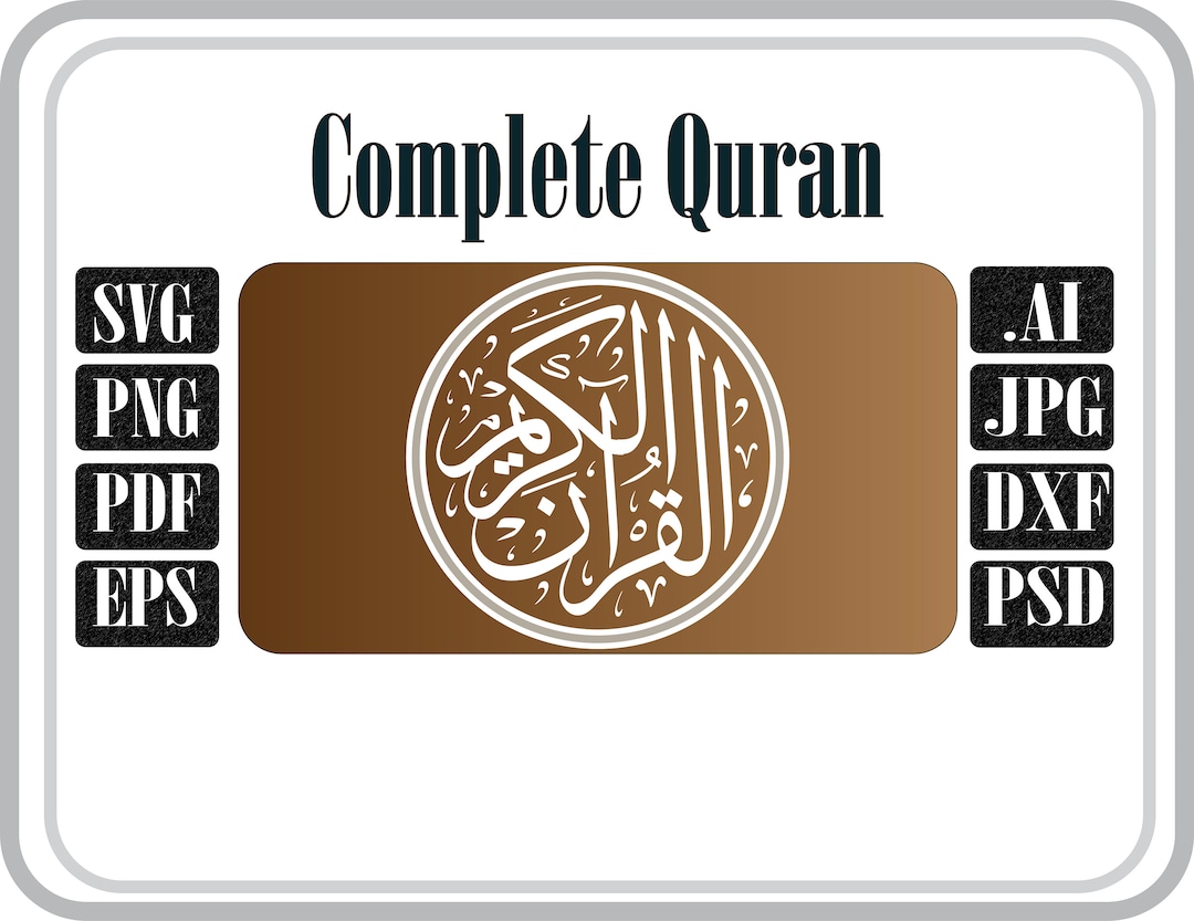 Complete Quran Arabic Text Pdf All Surah Editable Arabic AI CDR SVG Png ...