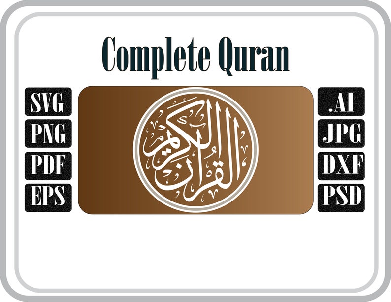 Complete Quran Arabic Text Pdf All Surah Editable Arabic AI CDR SVG Png ...