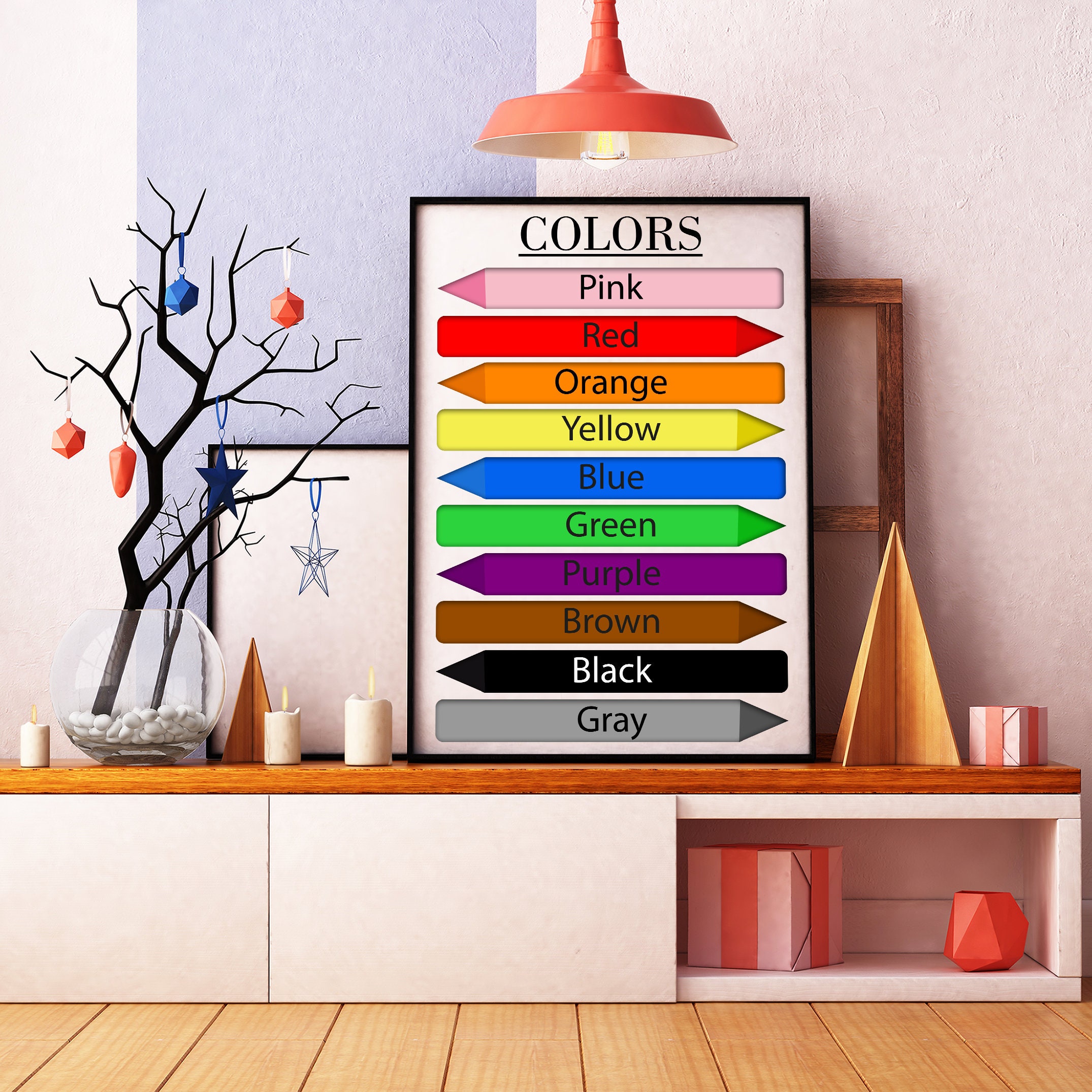 Colors Poster for Kids Digital Download PDF JPG - Etsy