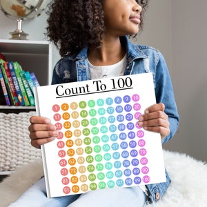 Counting Numbers 01-100 Poster for Kids Education Purposes | Printable ...
