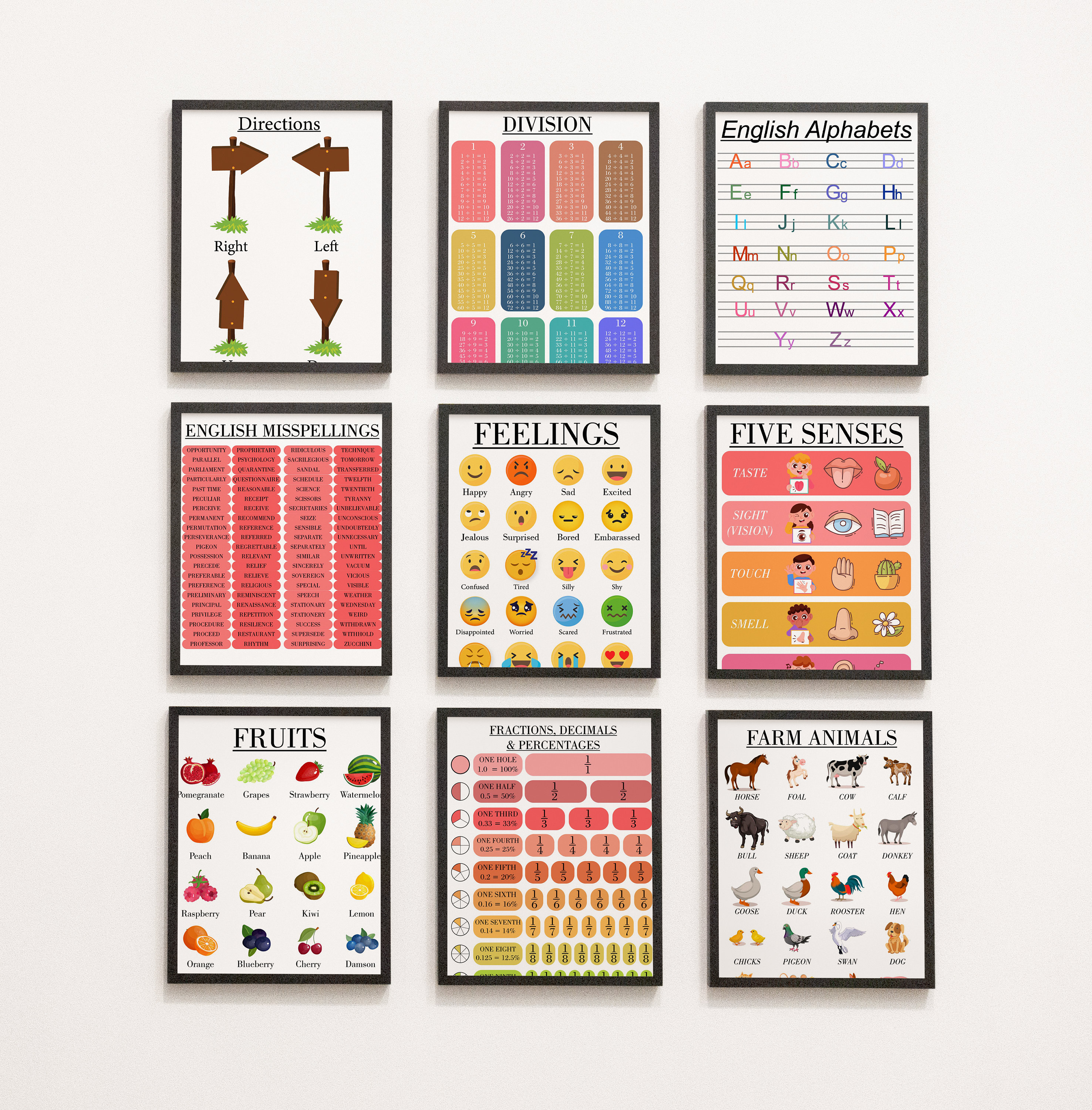 Set of 50 Kids Posters for Kids Wall Decor, Free Commercial Use ...