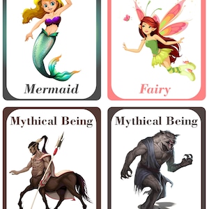 Magical Creatures Flash Cards for Kids | Mythical Being | PDF and JPG ...