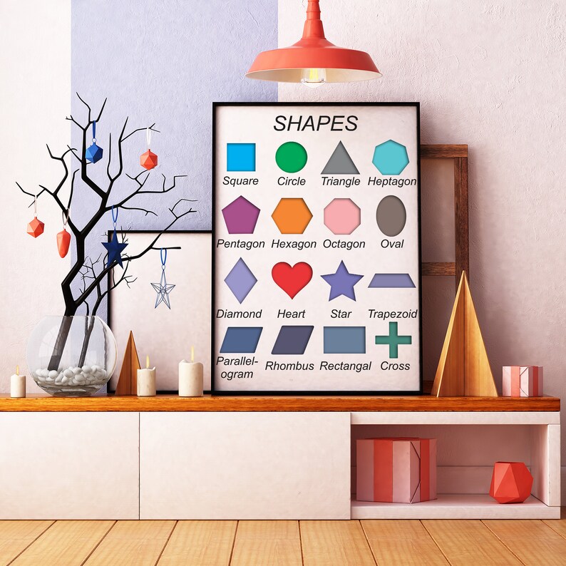 Shapes Color Poster for Education Purposes for Kids Toddlers - Etsy