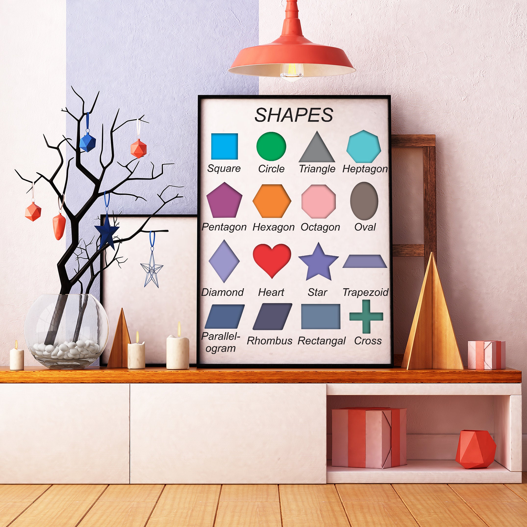 Shapes Color Poster for Education Purposes for Kids Toddlers - Etsy