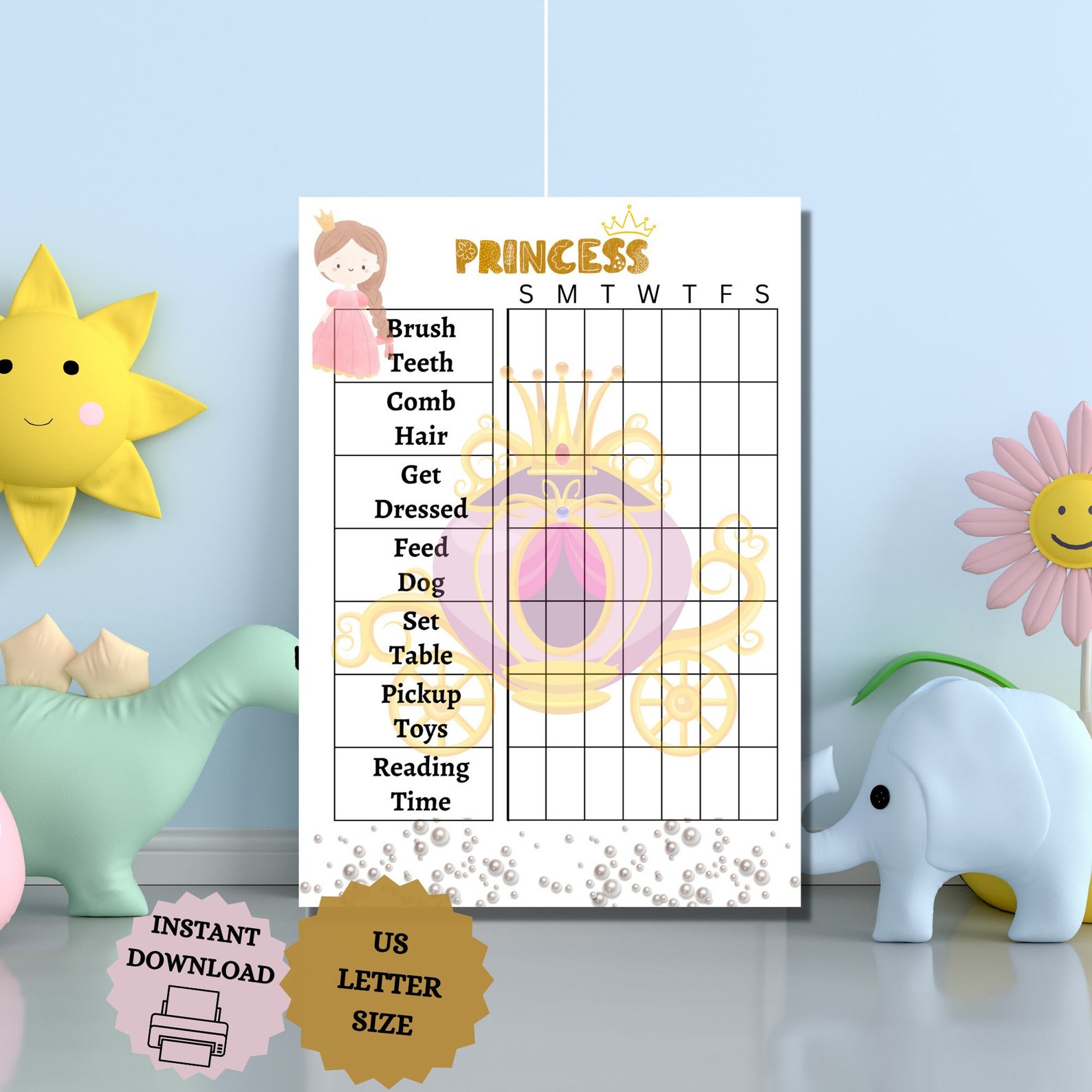 Daily Chore Chart With Rewards and Points Responsibility - Etsy