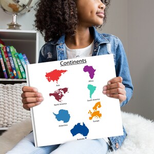 7 Continents Poster for Kids Printable PDF JPEG CDR Ai Early Learning ...