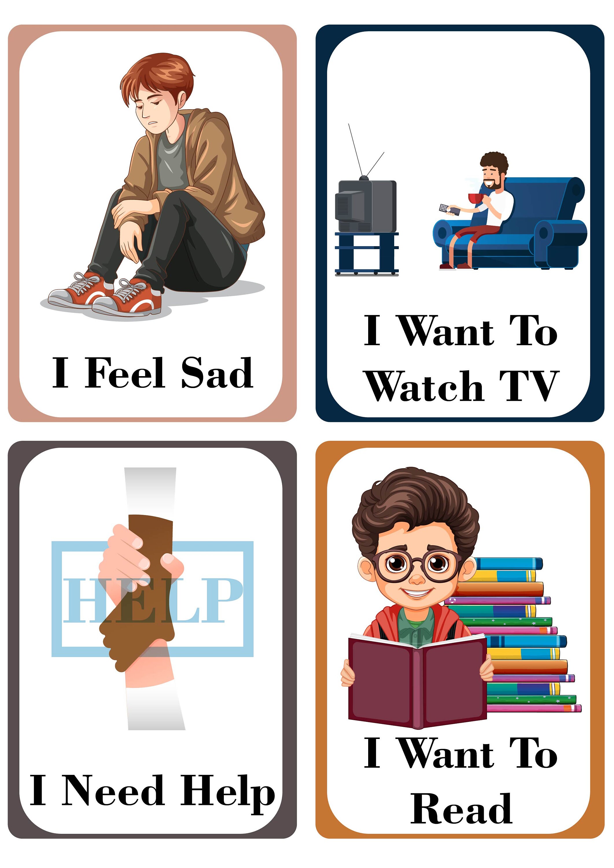 Communication Flashcards for Kids Printable PDF JPEG CDR Ai Early ...