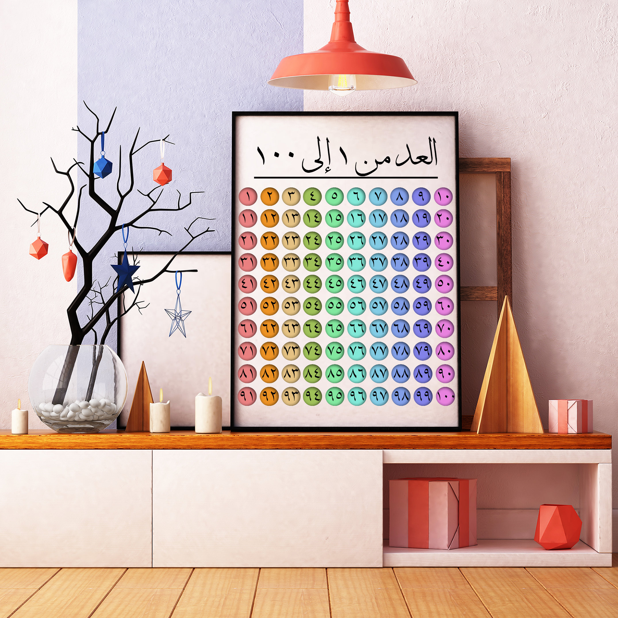 Arabic Numbers 1-100 Poster | Educational Printable (PDF, JPG, AI Files ...