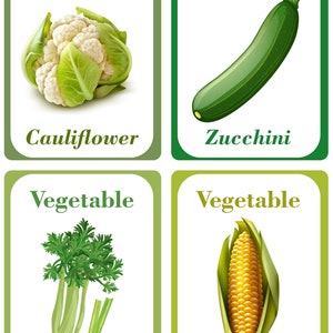 Vegetable Cards | Flash Cards for Kids | Educational and Fun Learning ...