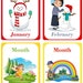 Months of the Year Flash Cards for Kids Educational Printable - Etsy
