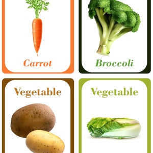 Vegetable Cards | Flash Cards for Kids | Educational and Fun Learning ...