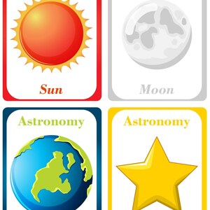 Astronomy Flashcards | Outer Space Learning With Fun | Flash Cards for ...