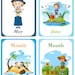 Months of the Year Flash Cards for Kids Educational Printable - Etsy