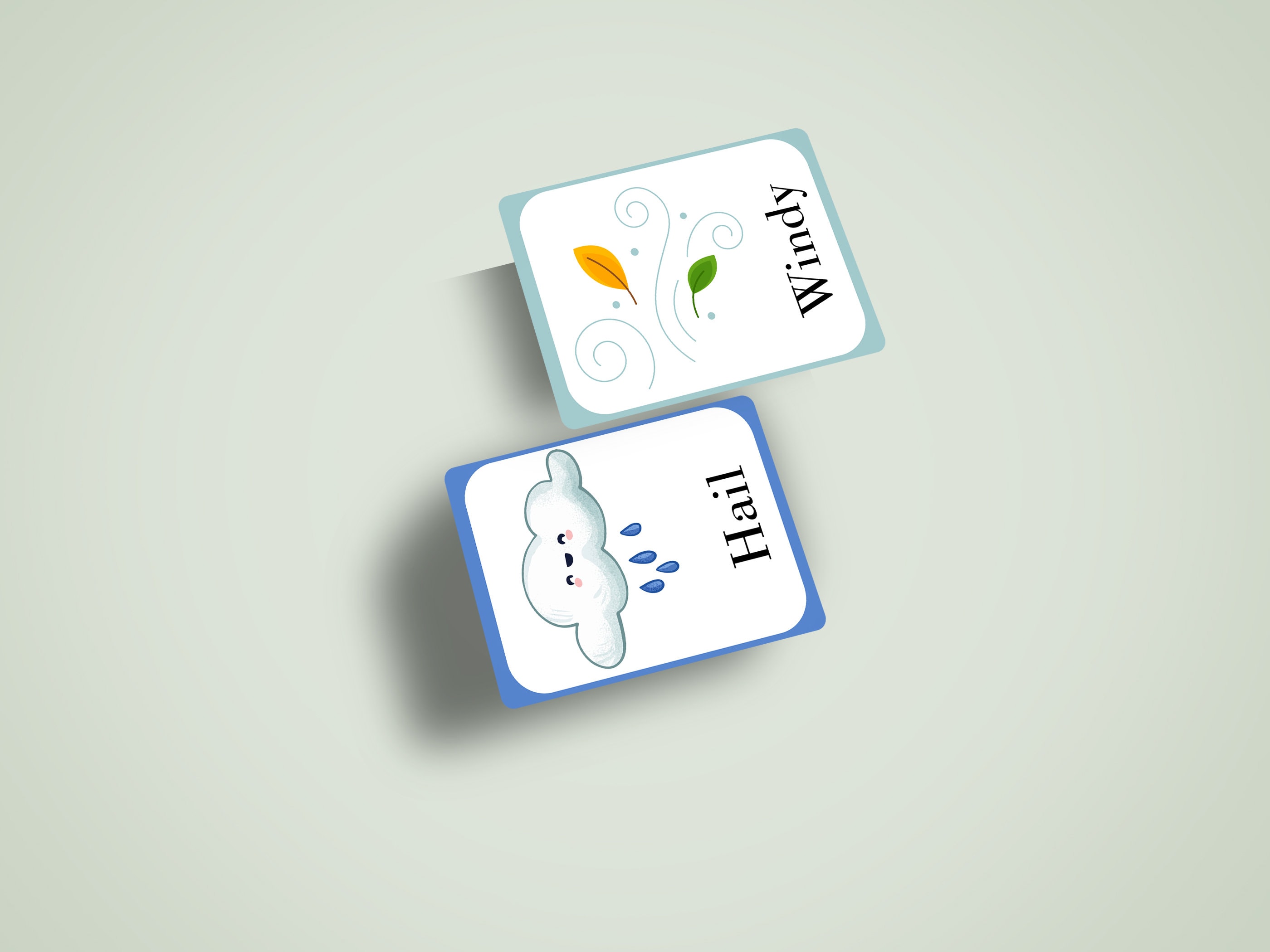 Weather Cards / Flashcards for Kids Printable PDF JPEG CDR Ai Early ...