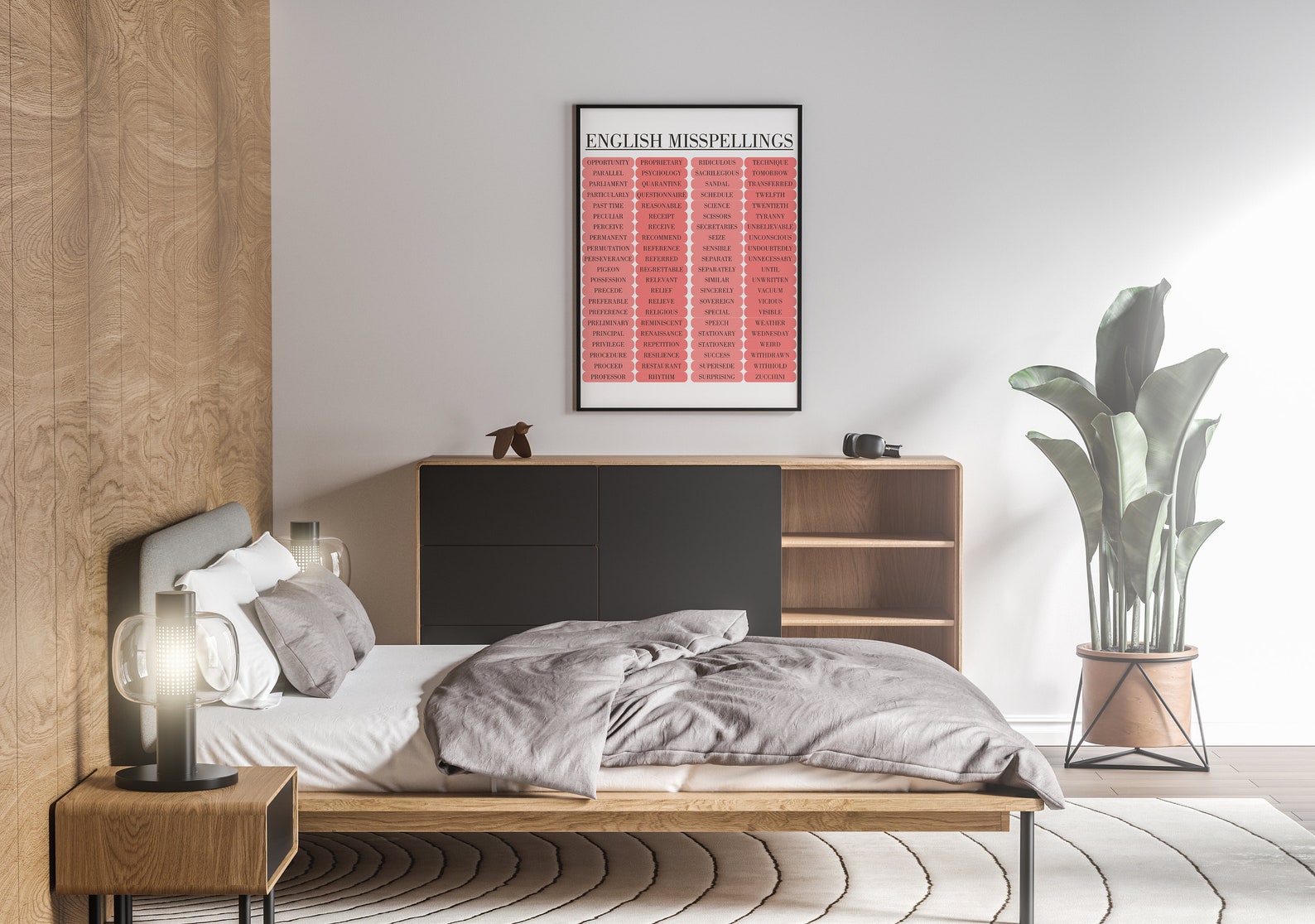 English Misspellings Words Kids Poster | 100 Commonly Misspelled Words ...