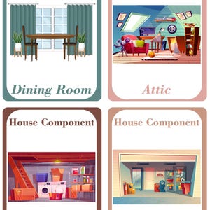 House Parts Flash Cards for Kids | Educational Printable (PDF & JPG) - Etsy