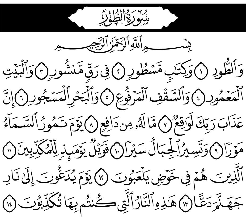 Printable Surah at Tur 52 Full Sura Toor SVG PNG AI Vector Cricut ...