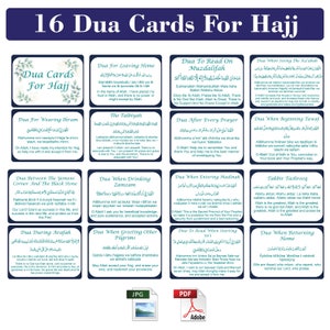 Hajj Dua Cards Digital Download With Bonus 4 Masnoon Dua and ...