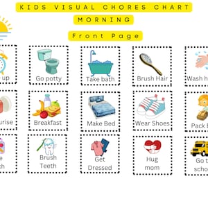 Editable Chore Chart & Clip Art | Kids Chore Chart Clipart |homeschool ...