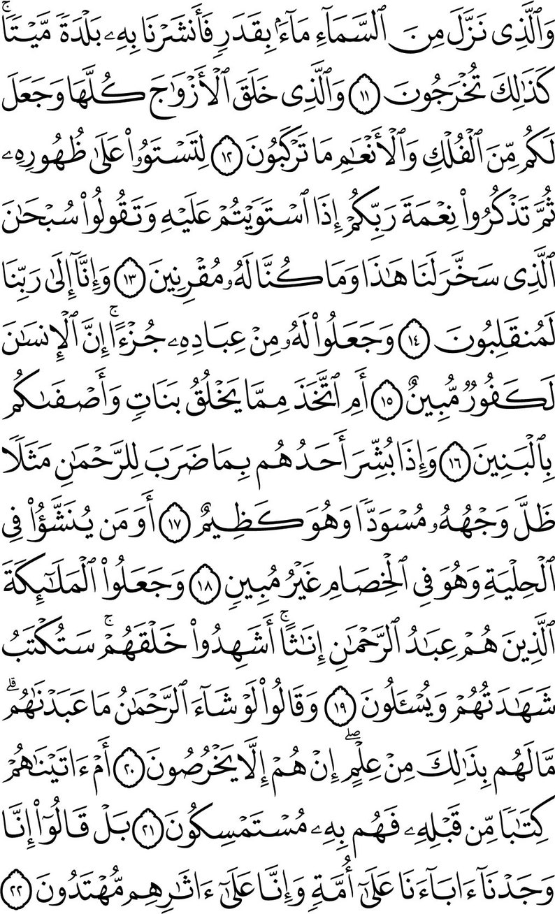 Az Zukhruf 43 Complete Surah SVG PNG EPS Islamic Calligraphy Digital ...