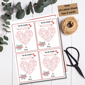 You're Amazing Valentine|valentine's Day Maze Card|valentine's Day ...