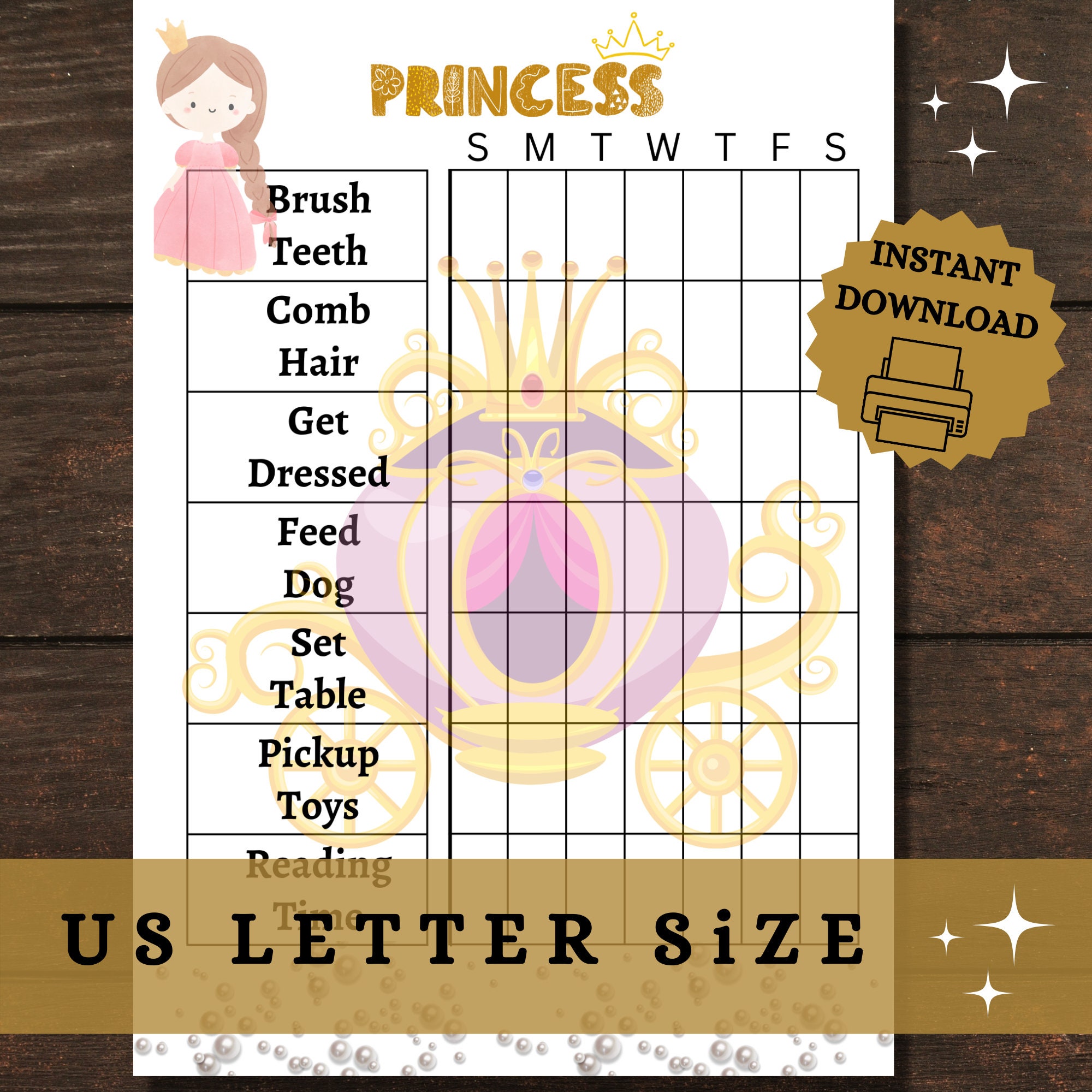 Daily Chore Chart With Rewards and Points Responsibility - Etsy