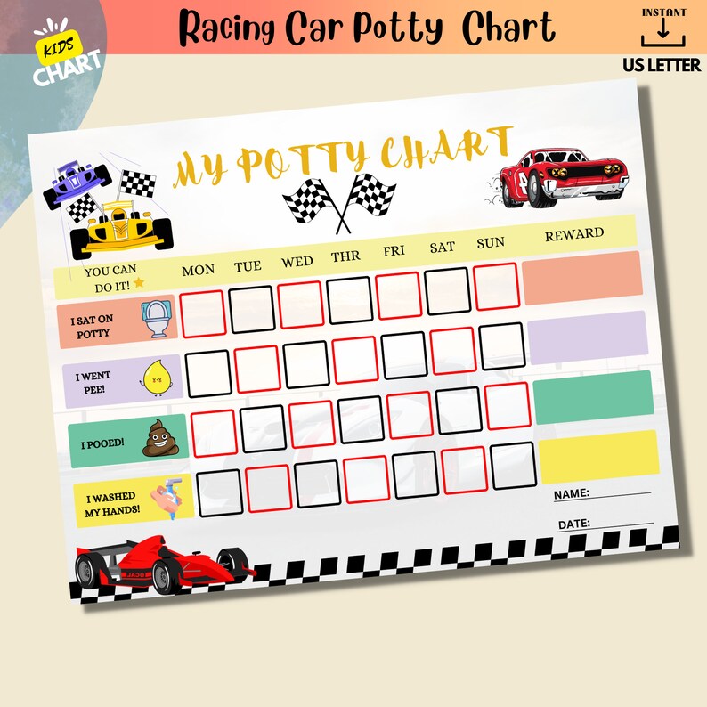 Editable Cars Potty Chartprintable CARS POTTY Chart racing Cars Potty ...