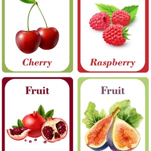 Printable Fruit Flash Cards | Educational Fruit Cards for Kids ...