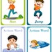 Action Words Flash Cards for Kids Educational Flashcards for Learning ...