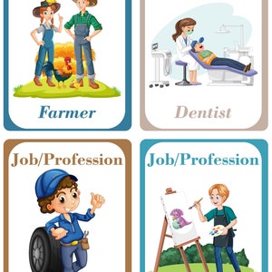 Jobs | Professions Flash Cards for Kids - Educational Flashcards for ...