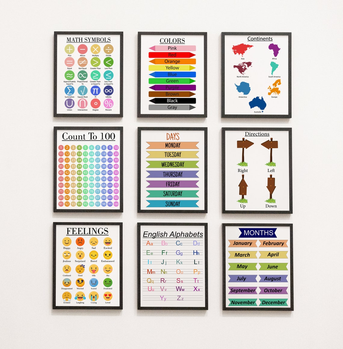 Kids Posters 30 Set Kids Printable PDF and JPG Instant - Etsy