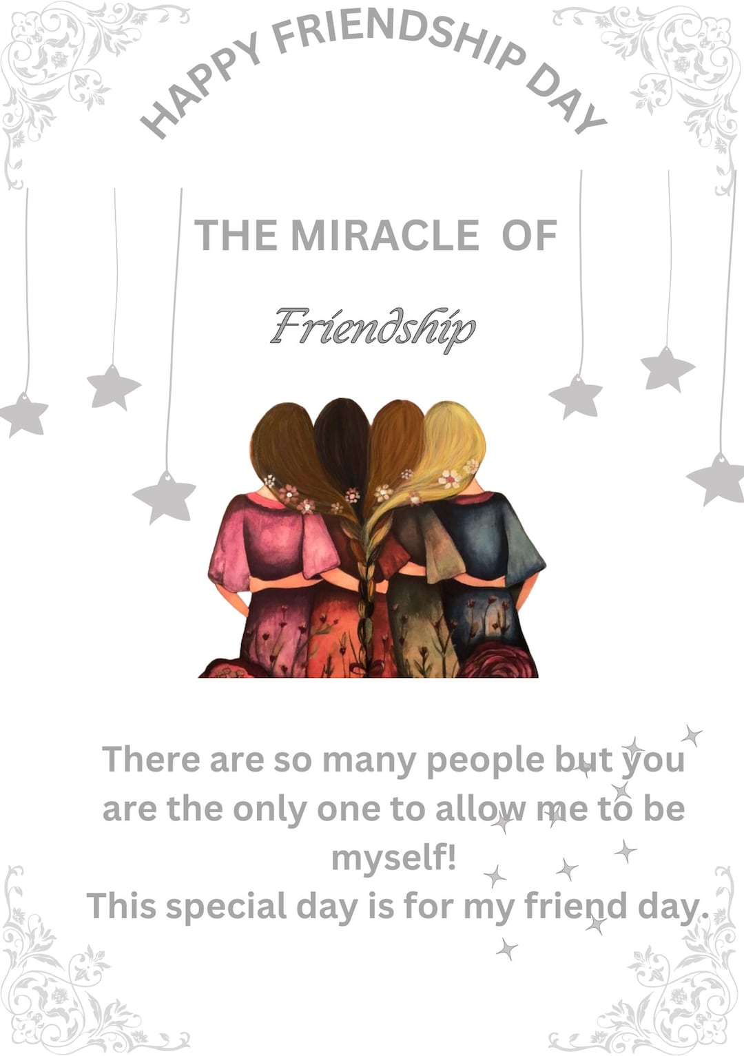 Editable Canva Friendship Day Cards |customized Card FC001O - Etsy