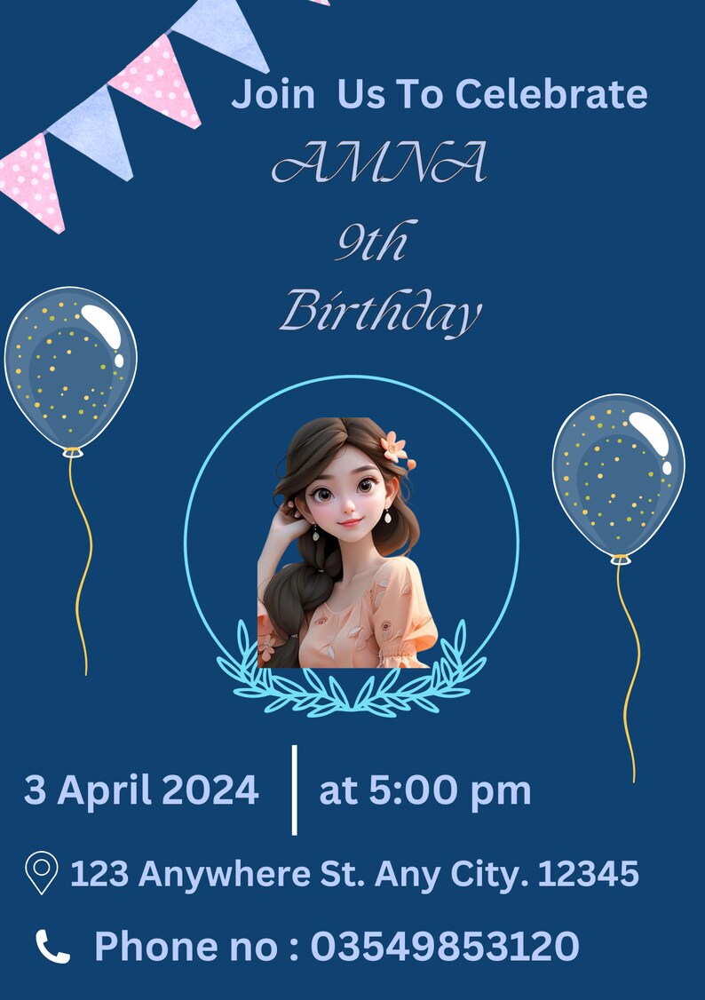 Editable Canva Birthday Invitation Cards Customizable Templates for Any ...