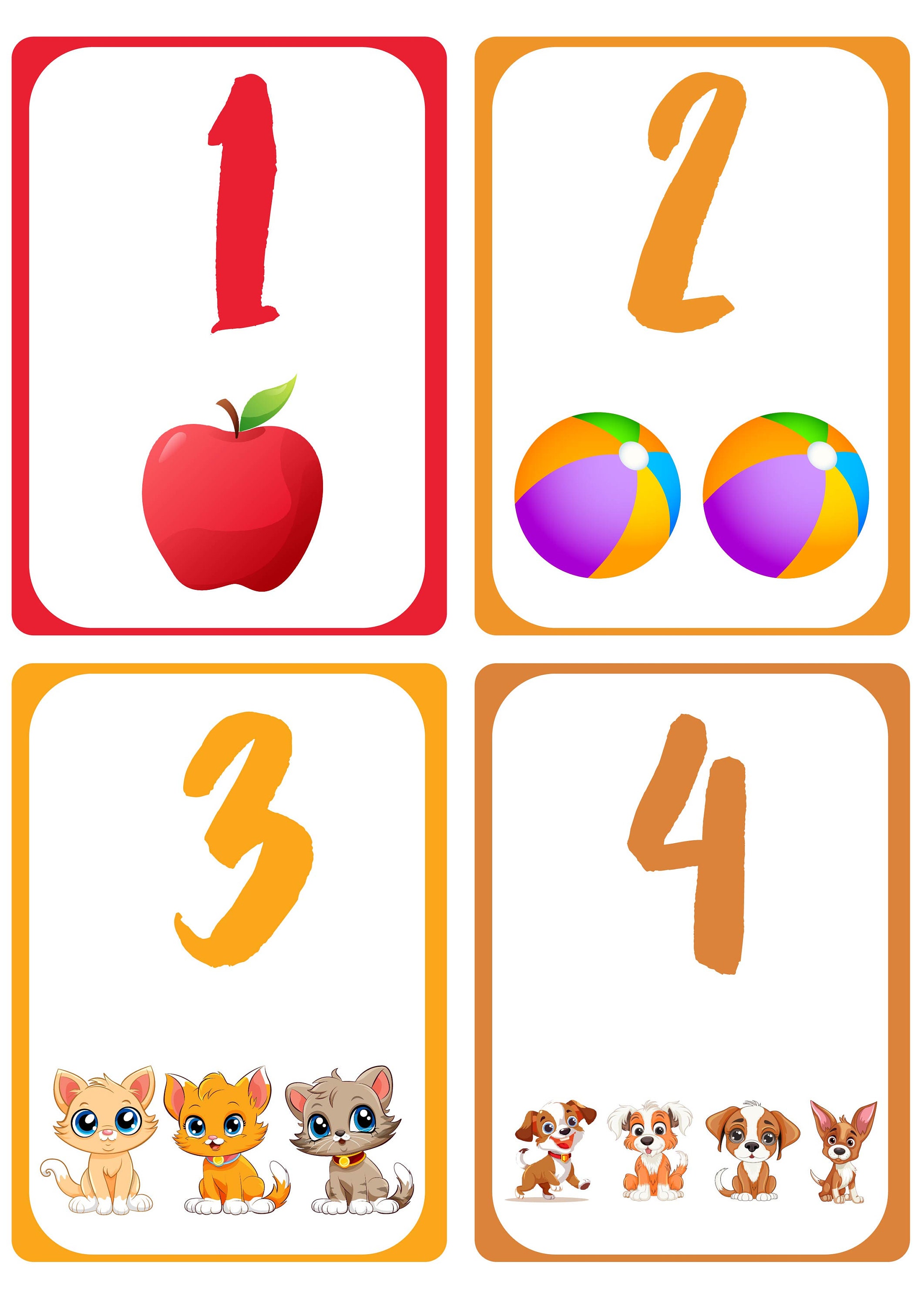 Kids Flash Cards | Counting Cards | Educational Learning Tool | Number ...