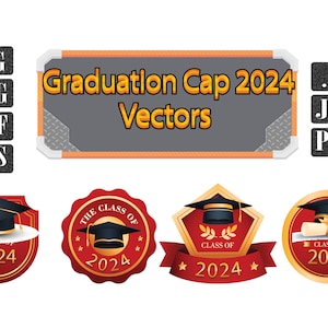 2024 Graduation Hat SVG Bundle for High School Pass Out Cap Senior 2024 ...