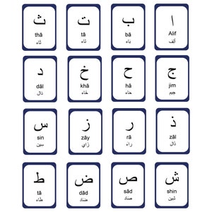 Arabic Alphabets Flash Cards Printable Cards PDF Download Letters for ...