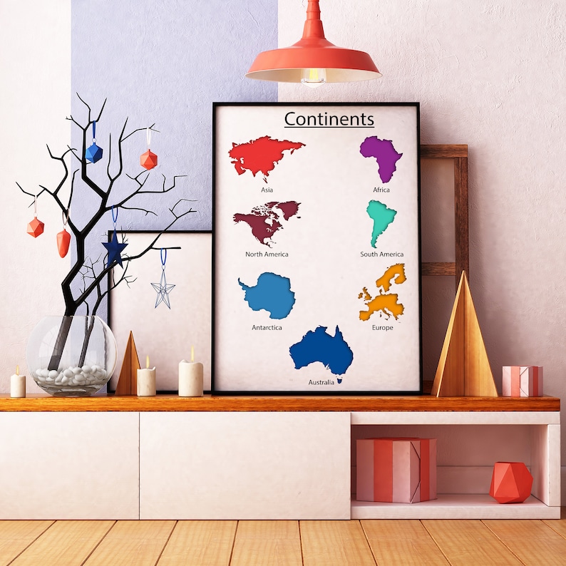 7 Continents Poster for Kids Printable | PDF JPEG CDR Ai | Early ...