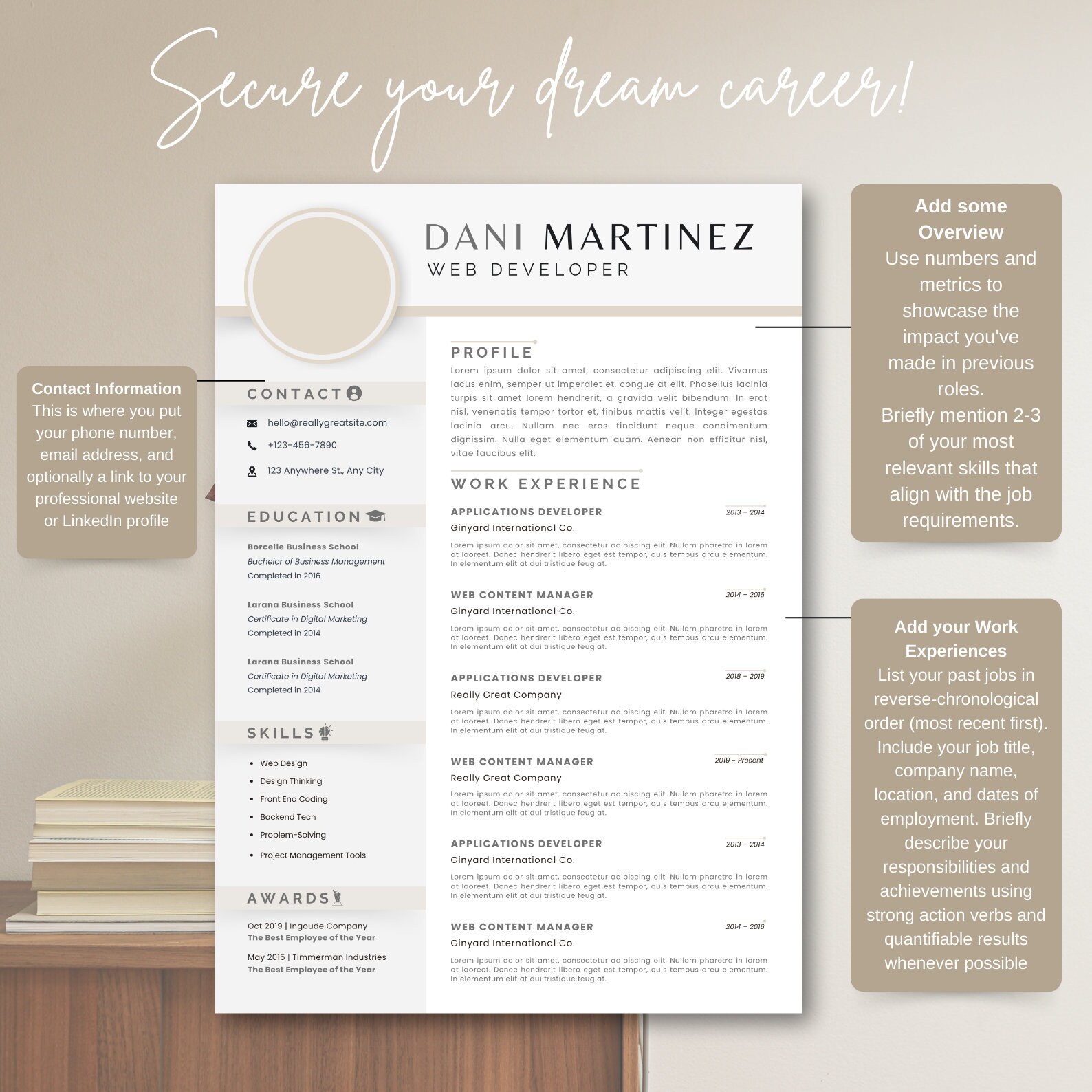 Modern Resume Template 2024 | Word and Pages Resume Template | Resume ...