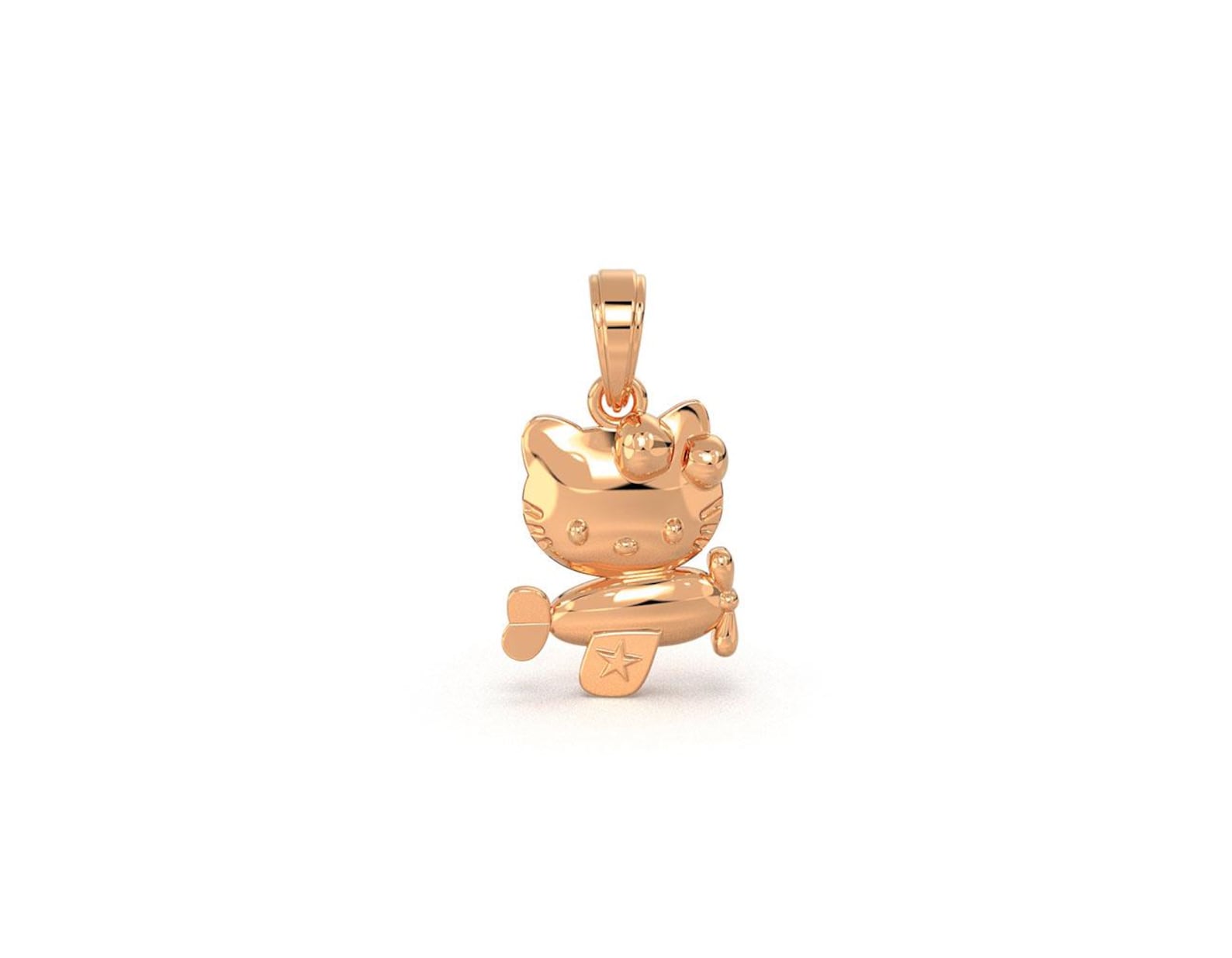 14K Gold Kitty Pendant| 10K Dainty Cat Charm, Kitty Pendant, Gifts for ...