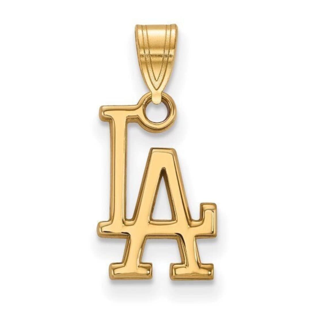 14K Gold LA Logo Pendant| Solid 14K Gold Pendant| Los Angeles Charm ...