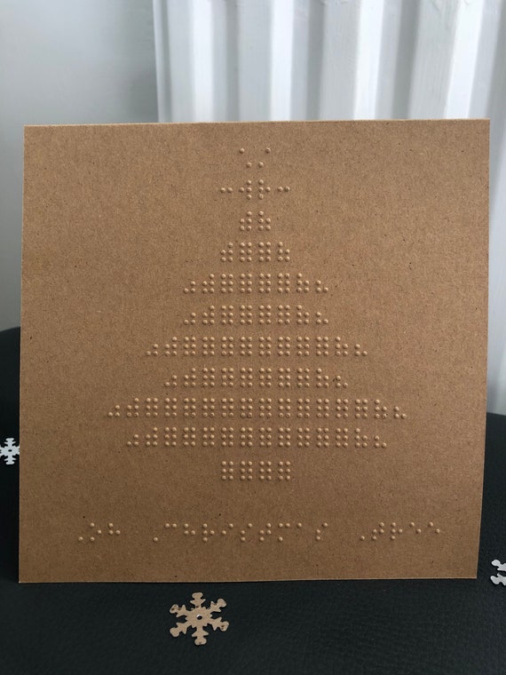 Braille Christmas Tree Tactile Card - Etsy