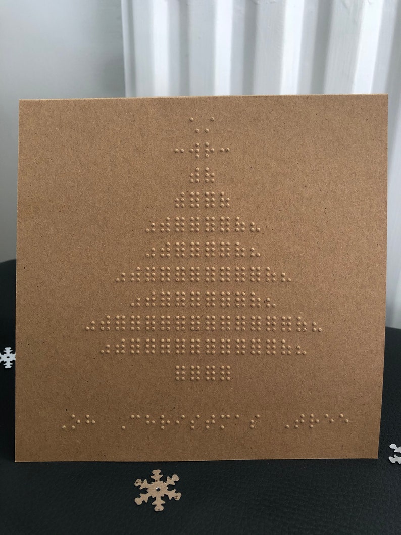 Braille Christmas Tree Tactile Card - Etsy UK