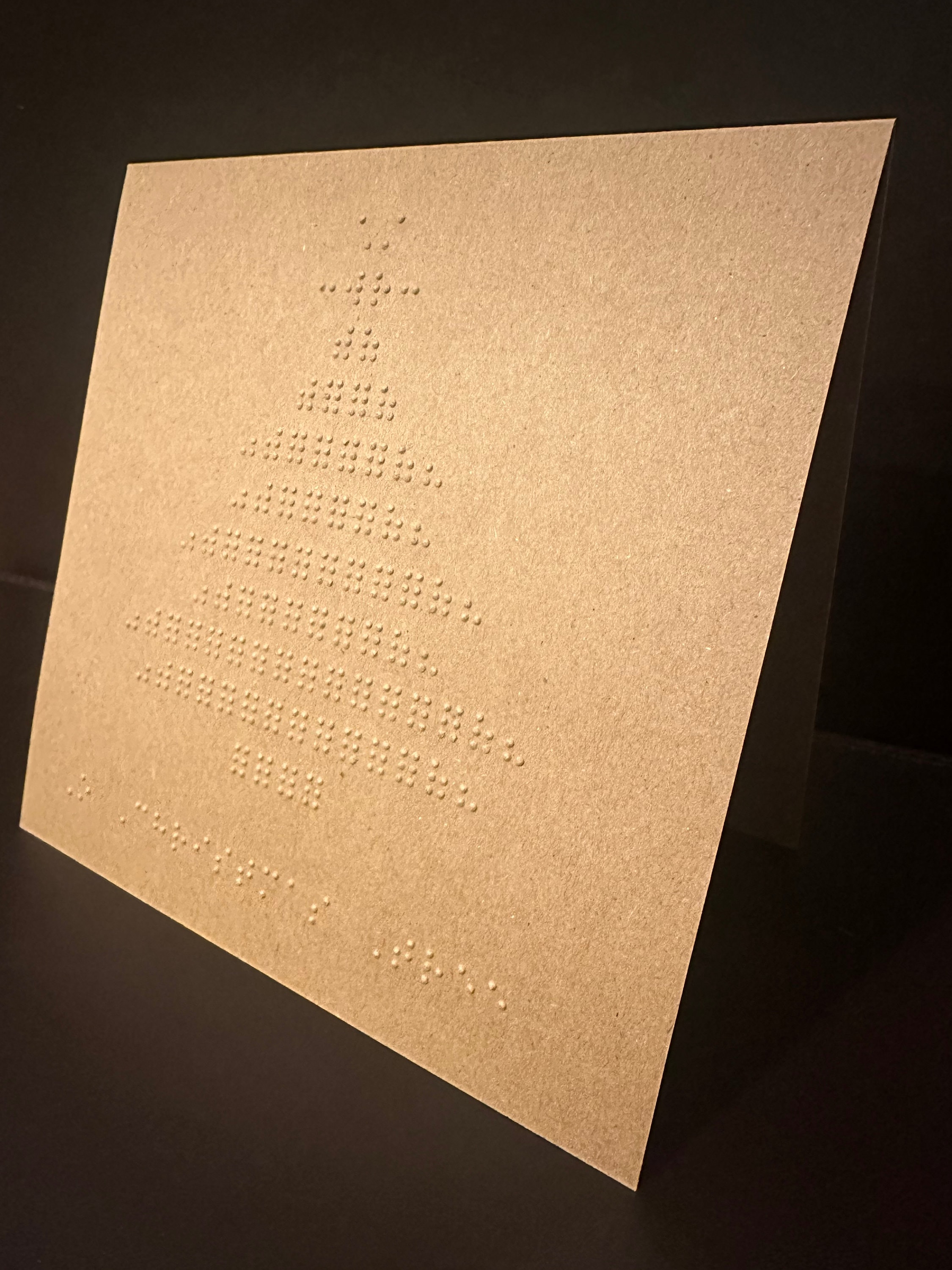 Braille Christmas Tree Tactile Card - Etsy UK