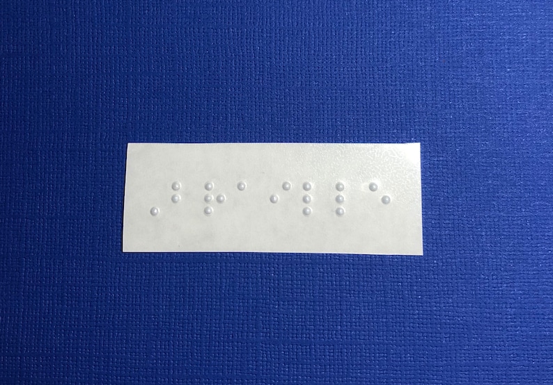 Custom Braille Label Stickers - Etsy