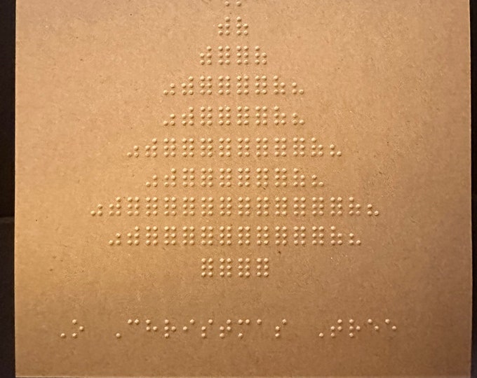 Braille Christmas Tree Tactile Card - Etsy UK