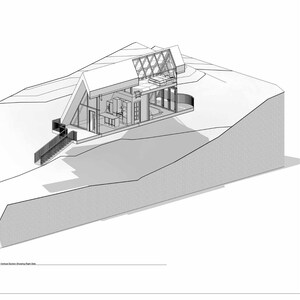 24' X 33' Mini Modern Cabin W/loft 1 Bed 1 Bath Floor Plan Blueprint ...