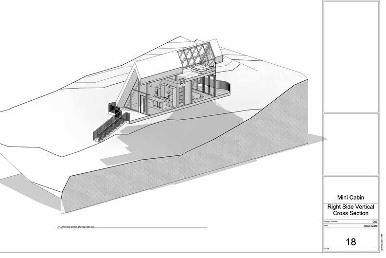 24' X 33' Mini Modern Cabin W/loft 1 Bed 1 Bath Floor - Etsy